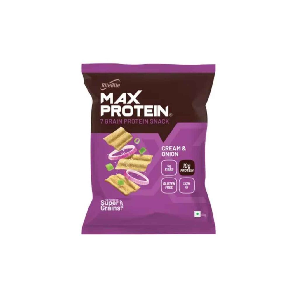 Max Protein Cream & Onion Chips 150g - Eras Ventures LLP