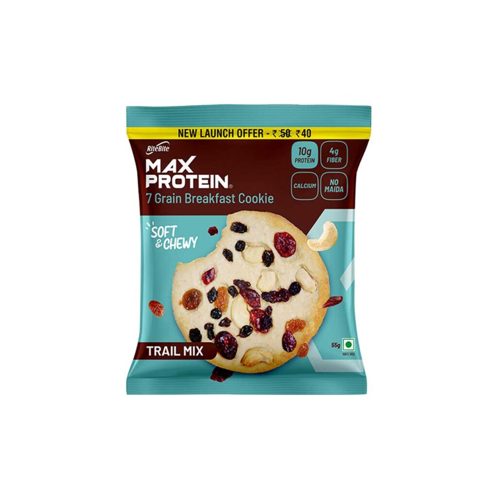 Max Protein 7 Grain Breakfast Cookies - Trail Mix 55g - Eras Ventures
